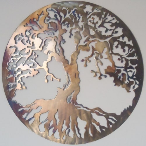 Pure Copper Tree of Life Metal Wall Art | Etsy