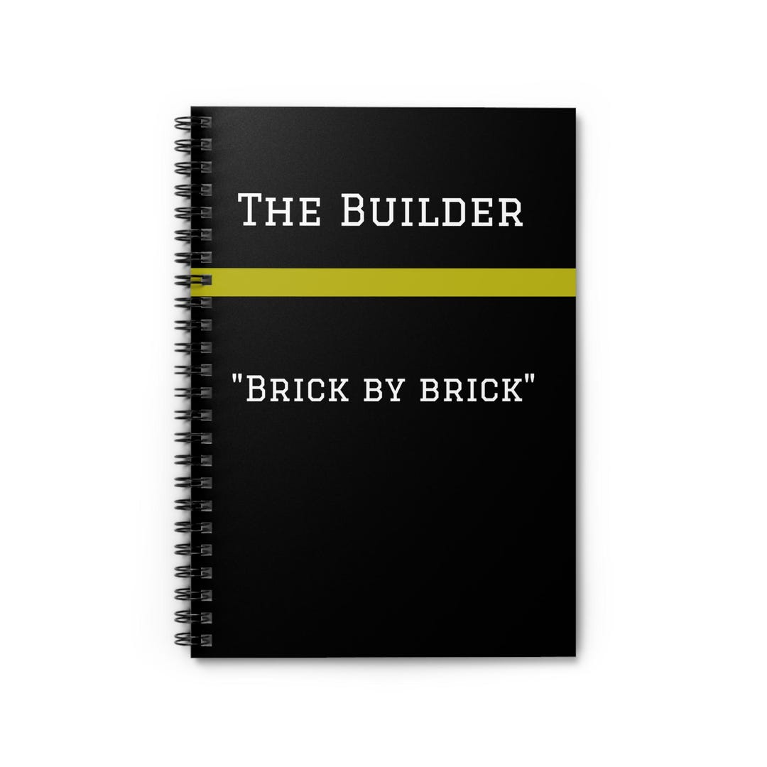 The Builder Journal: Motivational Notebook With Document Pocket - Etsy