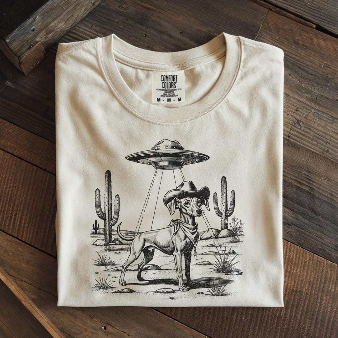 Vintage Italian Greyhound Shirt, Cowboy Whippet Dog Gifts, Funny Sci-fi ...
