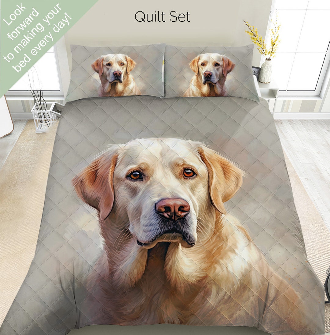 Yellow Labrador Retriever Bedding Set, Duvet Set, Comforter Set or ...