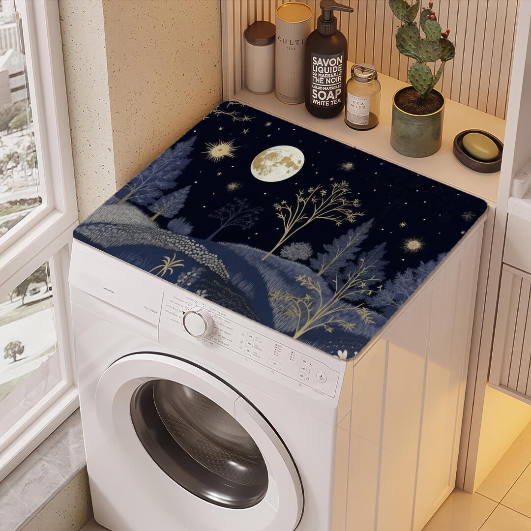 Twilight Forest Meadow Prairie Washer Dryer Mat, Non-slip Laundry Top ...