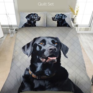 Black Labrador Retriever Bedding Set, Duvet Set, Comforter Set or Quilt ...