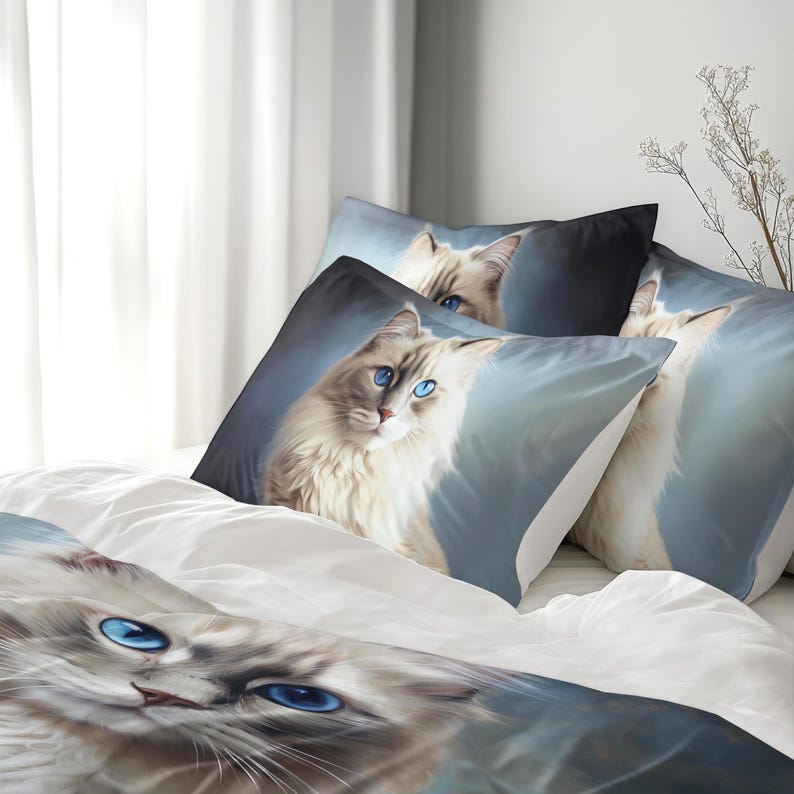 Ragdoll Cat Bedding Set, Ragdoll Cat Decor, Gift for Ragdoll Cat Lover ...