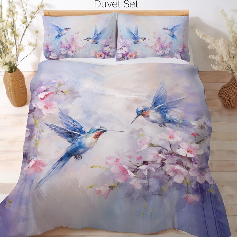 Hummingbirds Bedding Set - Etsy
