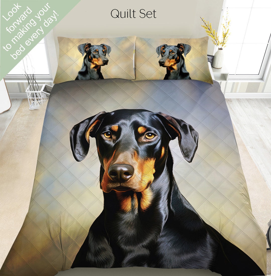Doberman Pinscher Bedding Set, Duvet Set, Comforter Set or Quilt Set ...