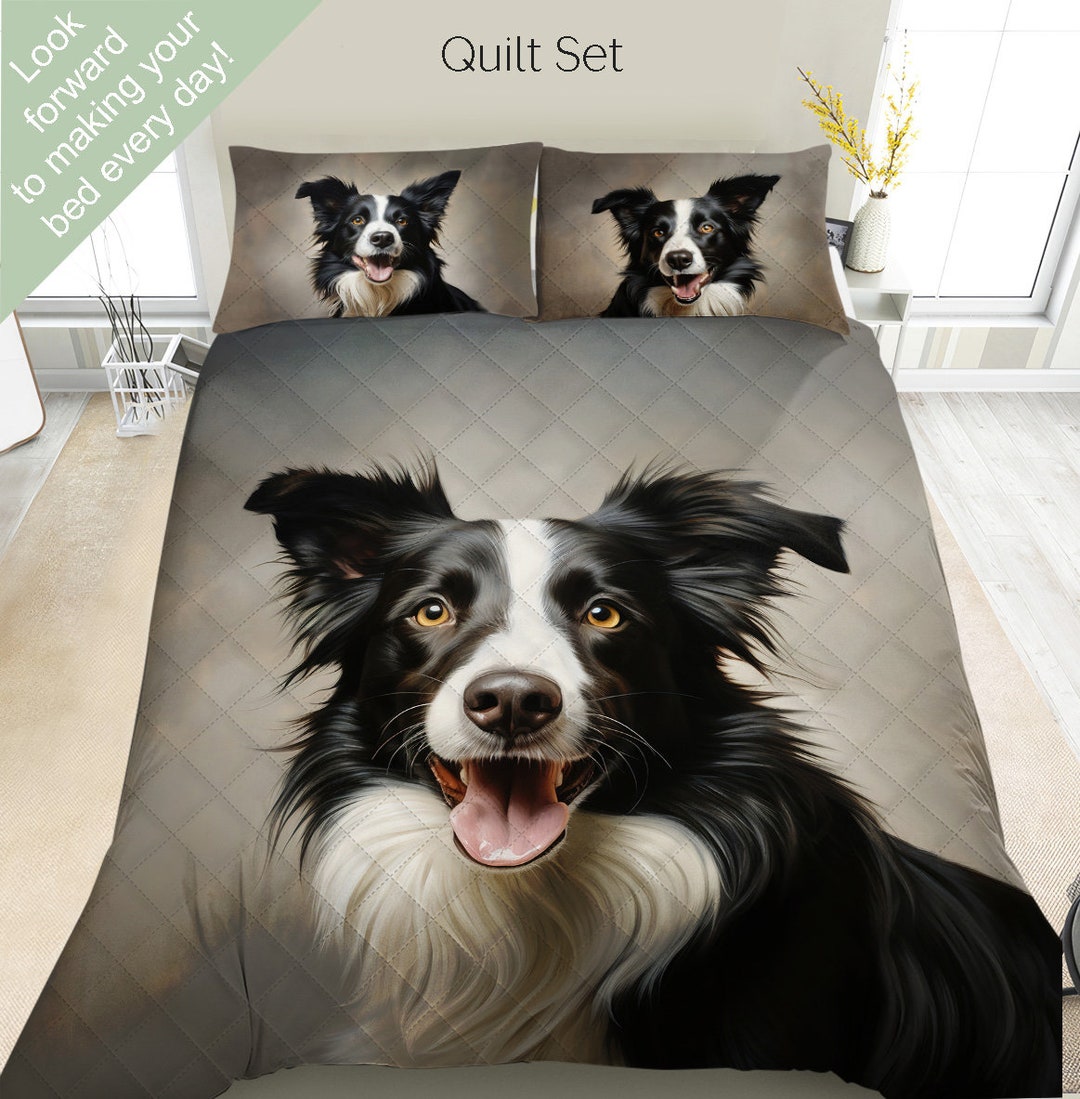Border Collie Bedding Set, Duvet Set, Comforter Set or Quilt Set ...