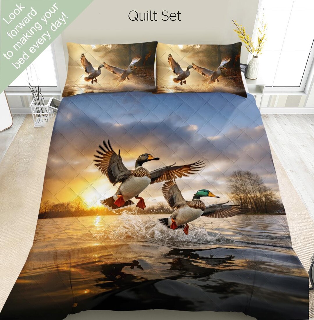 Duck Bedding Set Duvet Set Comforter Set or Quilt Set, Wildlife Decor ...