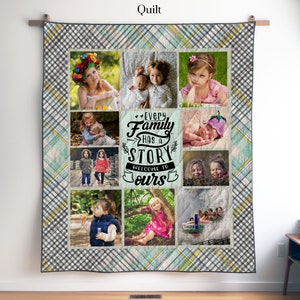 Personalized Photo Memory Quilt, Blanket or Wall Hanging, Picture ...