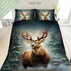 Stag Deer Bedding Set Duvet Set Comforter Set or Quilt Set, Wildlife ...
