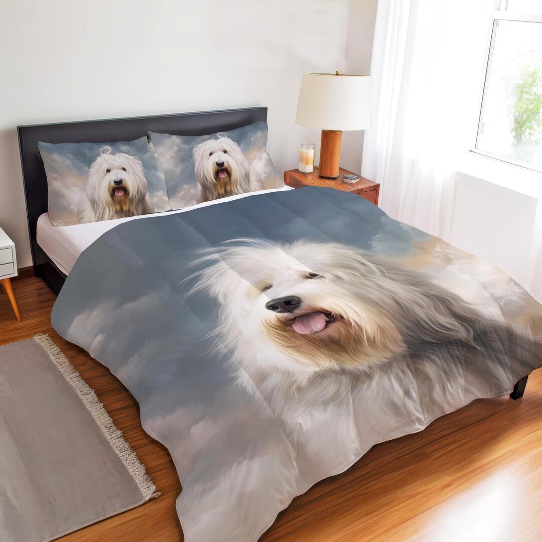 Old English Sheepdog Bedding Set, OES English Sheepdog Decor, Gift for ...