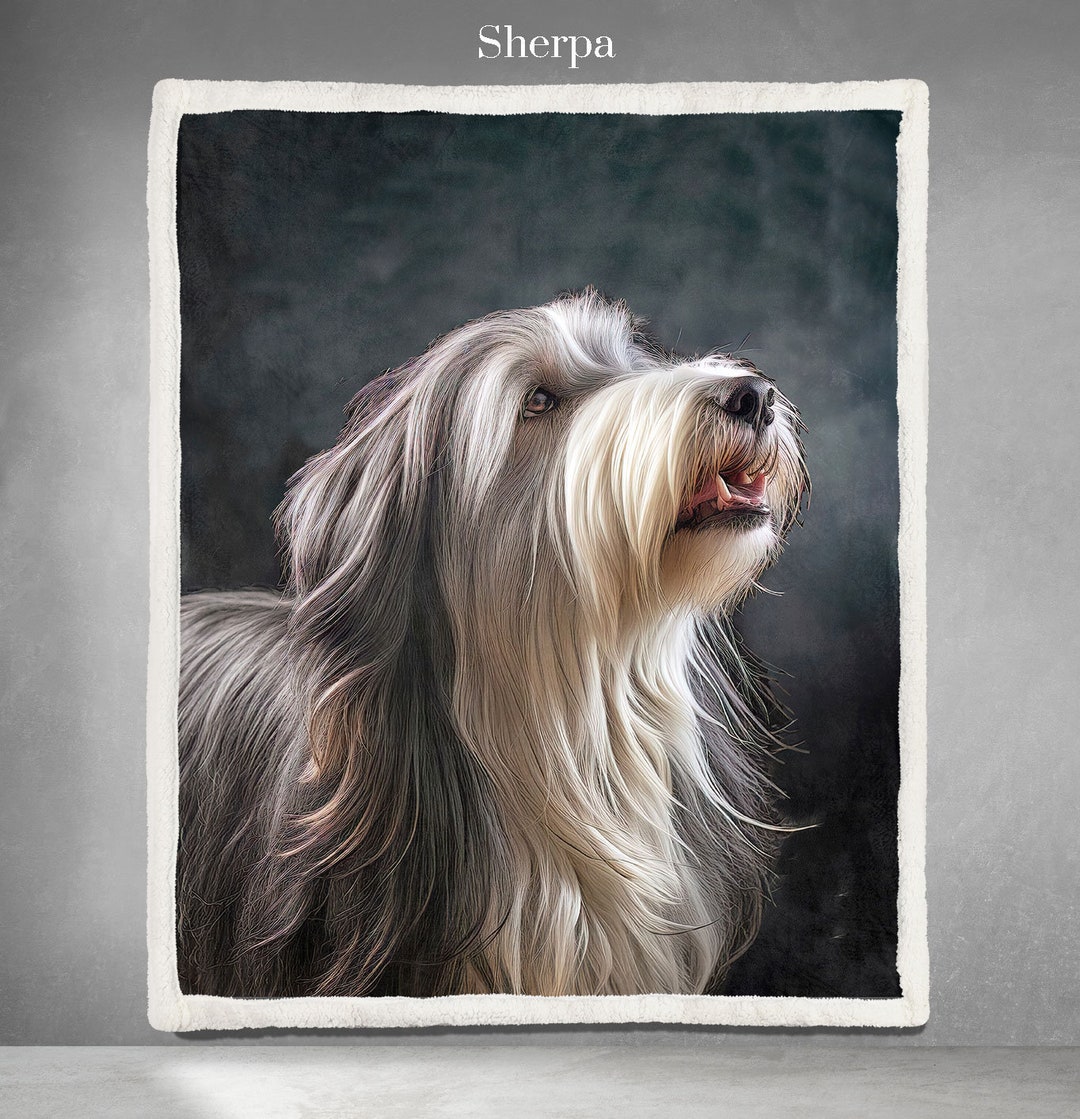 Bearded Collie Quilt, Blanket or Wall Hanging, Bearded Collie Art ...