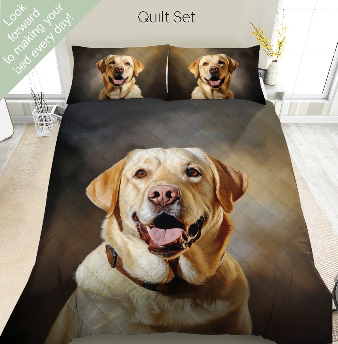 Yellow Labrador Retriever Bedding Set, Duvet Set, Comforter Set or ...