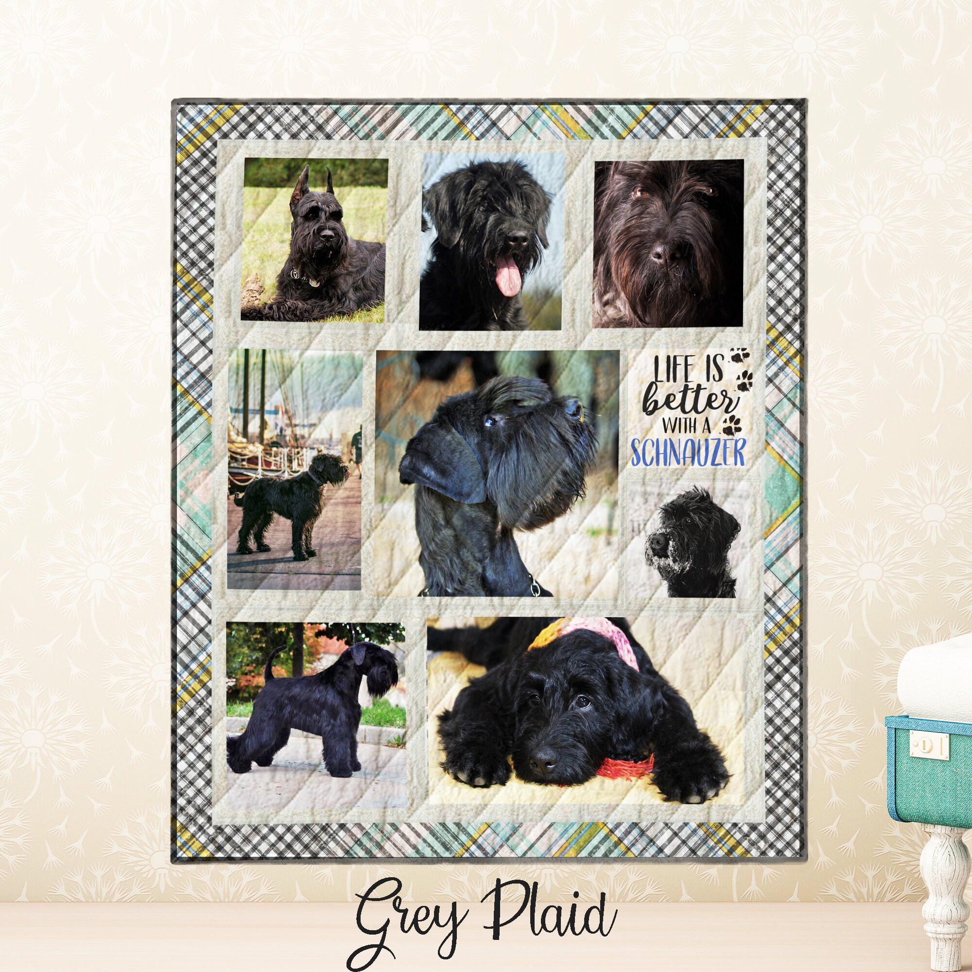 Personalized Cocker Spaniel Photo Quilt Blanketed Blanket | Etsy
