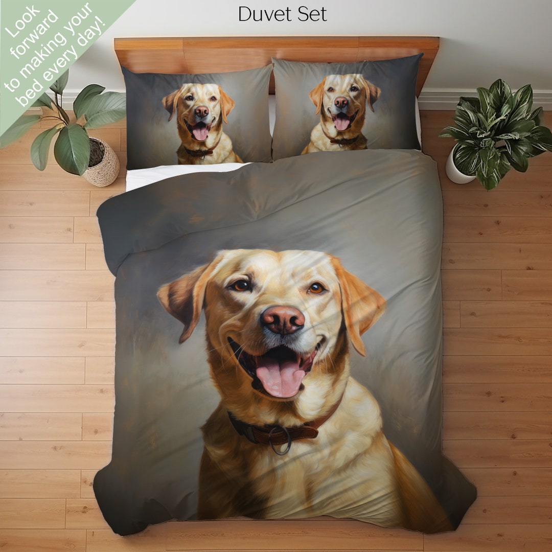 Yellow Labrador Retriever Bedding Set, Duvet Set, Comforter Set or ...