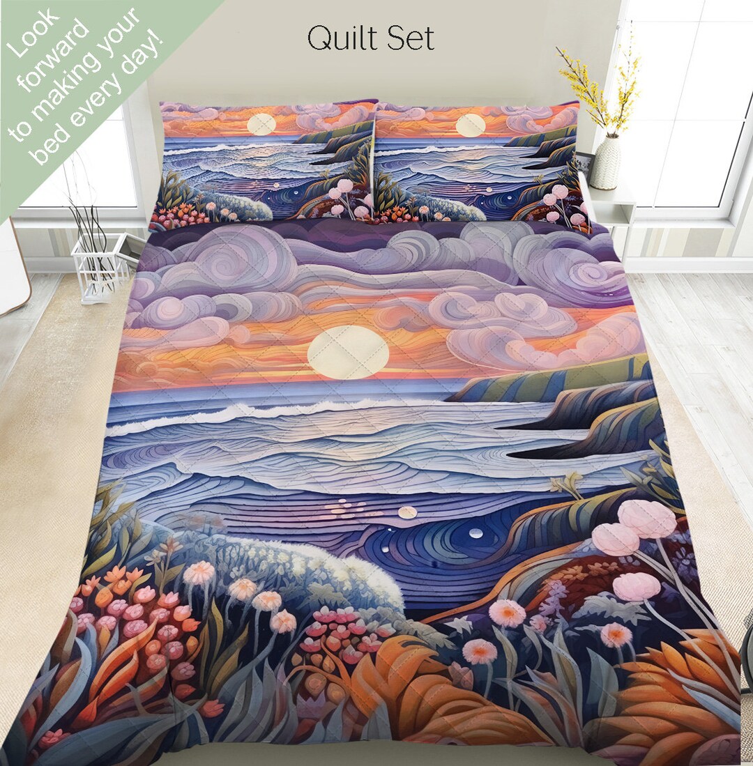 Japan Seascape Bedding Set, Duvet Set, Comforter Set or Quilt Set ...