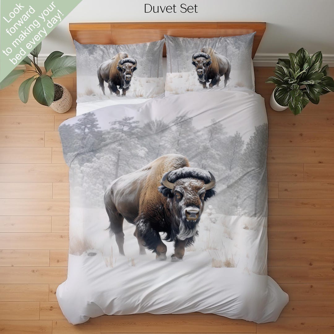 Bison Buffalo Bedding Set Duvet Set Comforter Set or Quilt Set ...