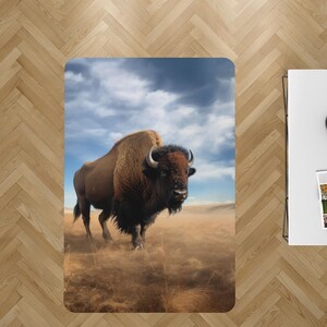 Bison American Buffalo Area Rug, Ranch Wildlife Yellowstone, Bison ...