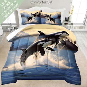 Orca Killer Whale Bedding Set, Duvet Set, Comforter Set or Quilt Set ...