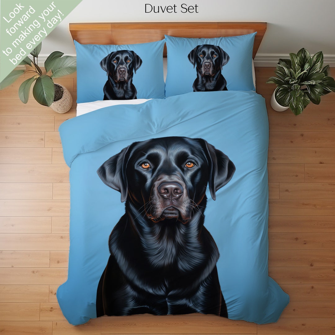Black Labrador Retriever Bedding Set, Duvet Set, Comforter Set or Quilt ...