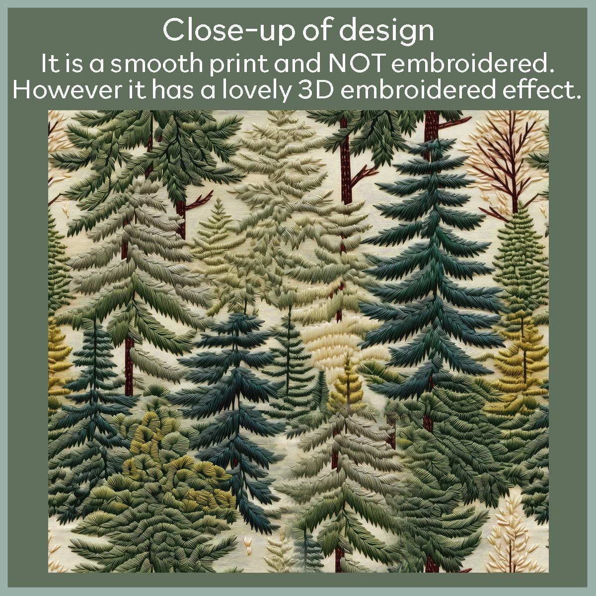 Enchanting Pine Forest Area Rug, Rustic Cabin Decor Flat Carpet, Low ...