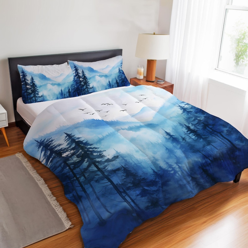Blue/white Duvet Set - Etsy