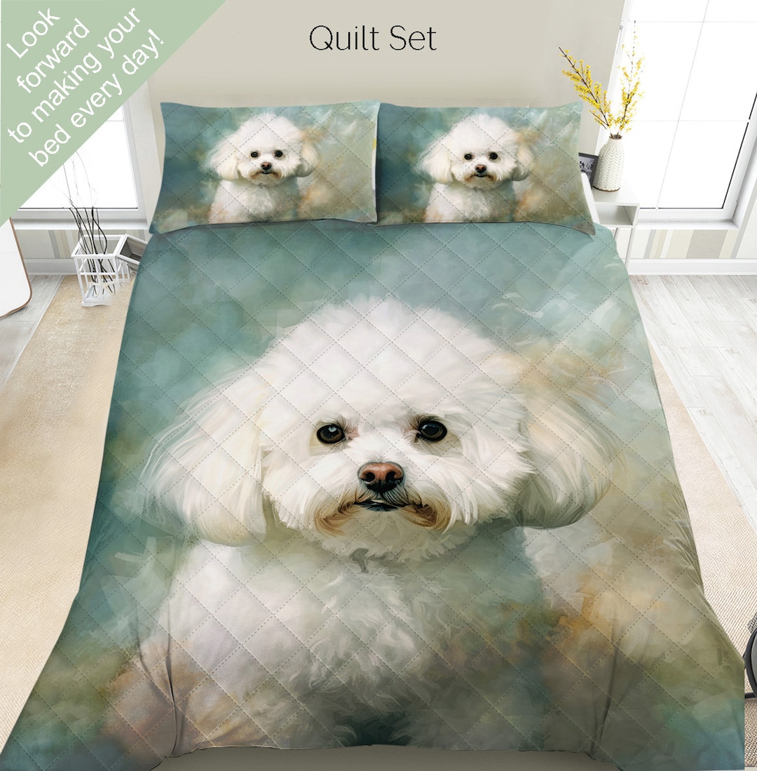 Bichon Frise Bedding Set, Duvet Set, Comforter Set or Quilt Set, Bichon ...