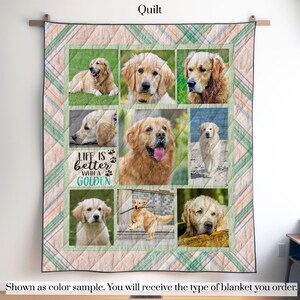 Personalized Dog Cat Pet Photo Quilt Blanket or Wall Art, Custom Dog ...