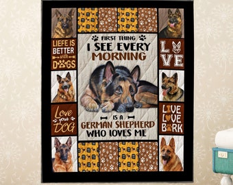 German Shepherd Quilt - Etsy