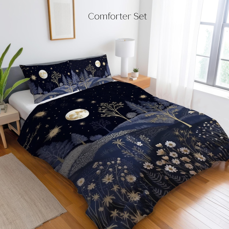 Twilight Forest Meadow Prairie Bedding Set, Duvet Set, Comforter Set or ...