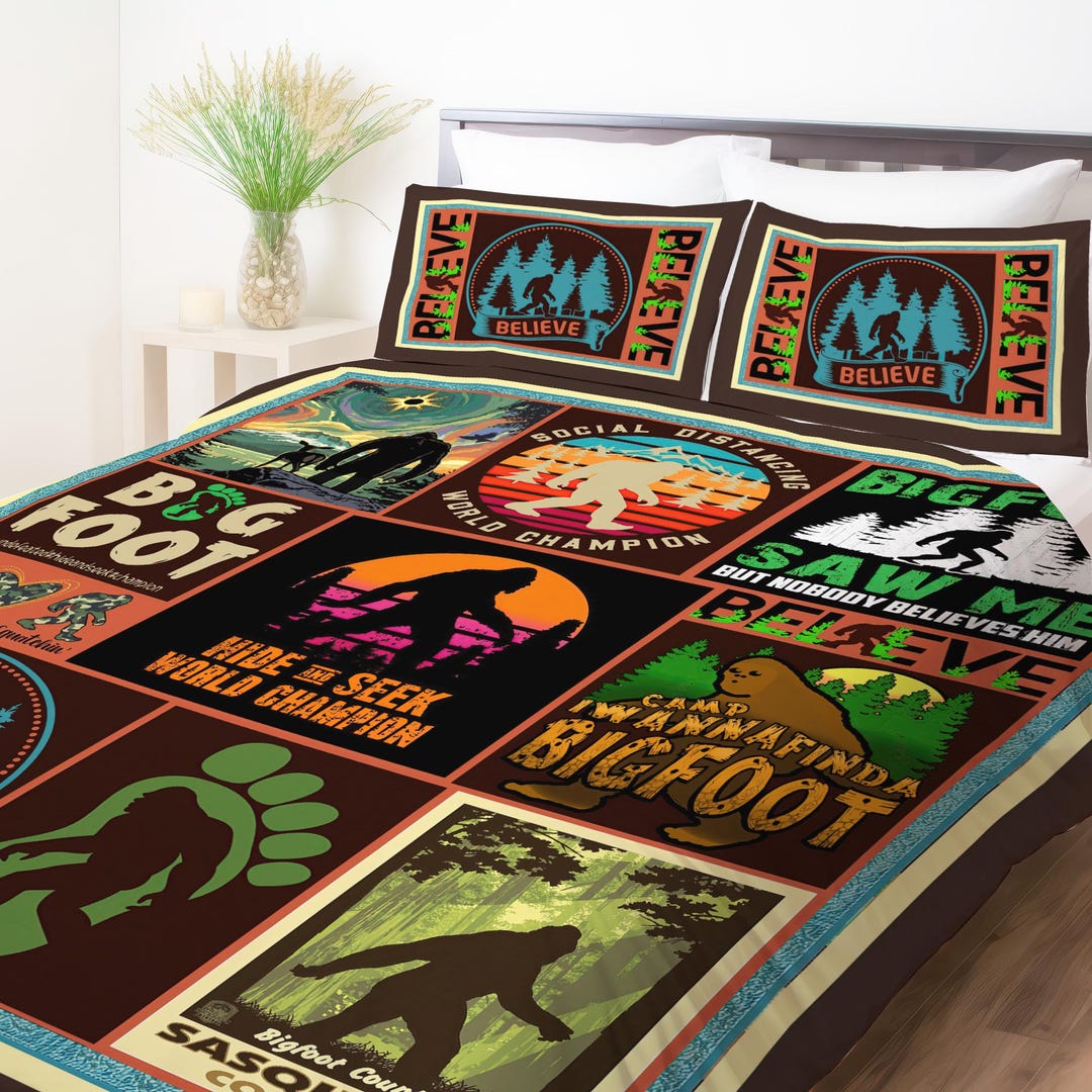 Bigfoot Bedding Set, Duvet Set, Comforter Set or Quilt Set, Bigfoot ...