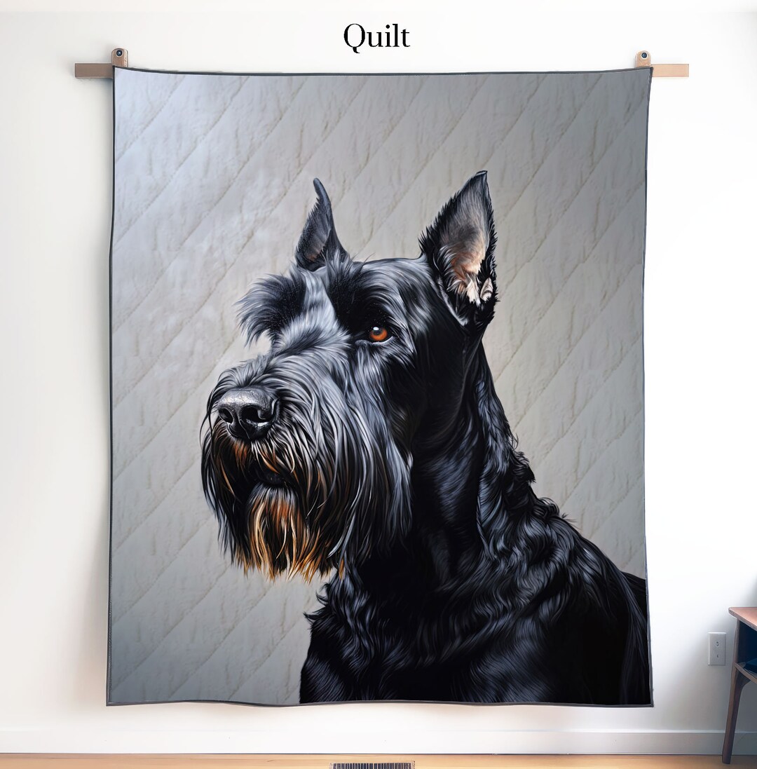 Giant Schnauzer Quilt, Blanket or Wall Art, Giant Schnauzer Decor, Gift ...