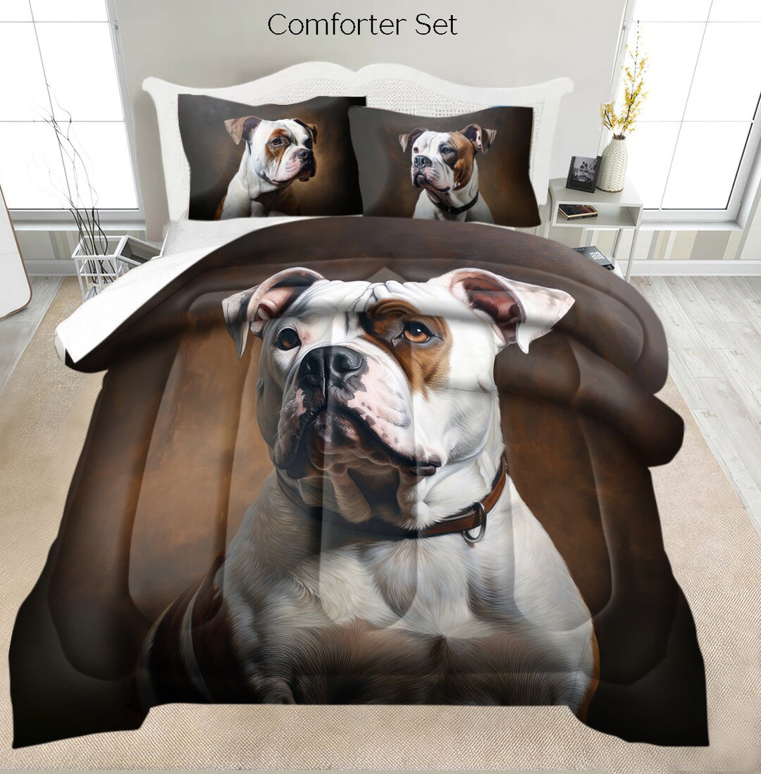 American Bulldog Bedding Set Available as a Quilt Set Comforter Set or ...
