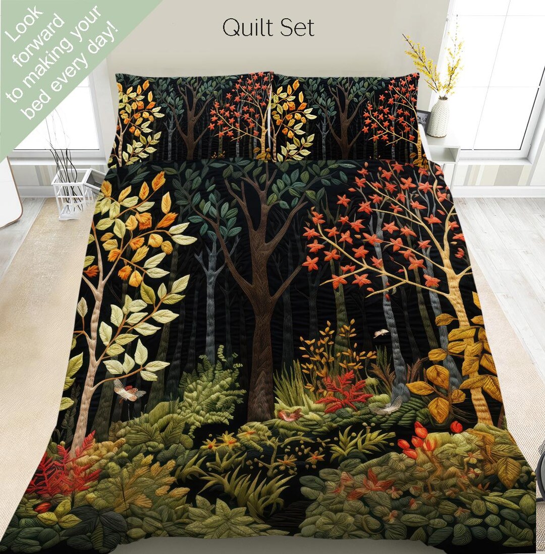 Enchanting Autumn Forest Bedding Set, Duvet Set, Comforter Set or Quilt ...