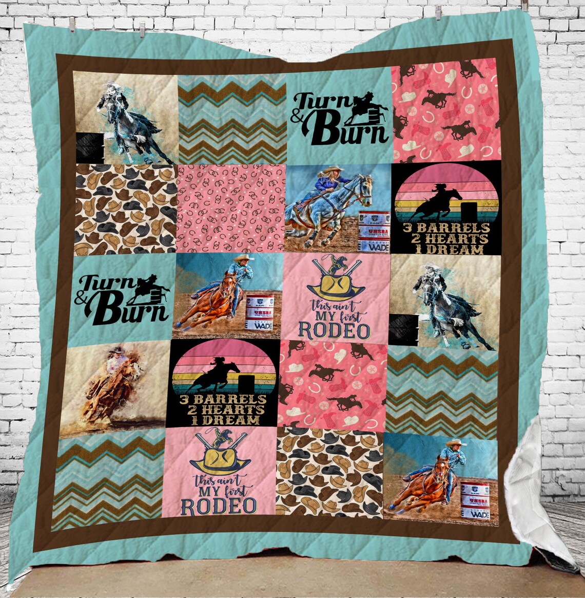 Barrel Racing Quilt Blanket Barrel Racer Gift Rodeo Gift | Etsy