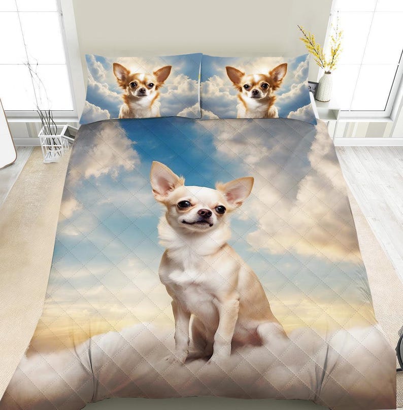 Chihuahua Bedding Set, Chihuahua Decor Bedspread Bed Linens, Gift for ...