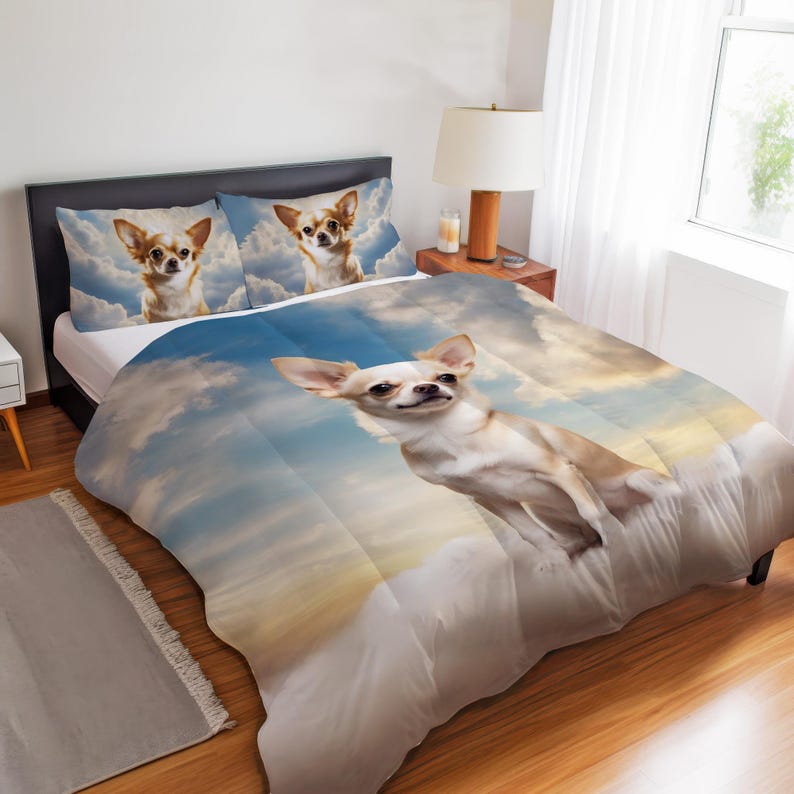 Chihuahua Bedding Set, Chihuahua Decor Bedspread Bed Linens, Gift for ...