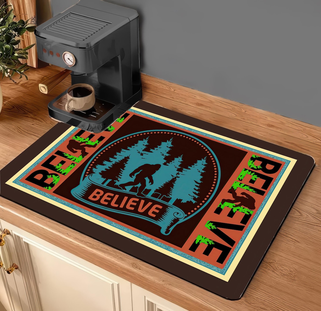 Bigfoot Coffee Mat, Non-slip Espresso Machine Mat, Coffee Bar Station ...