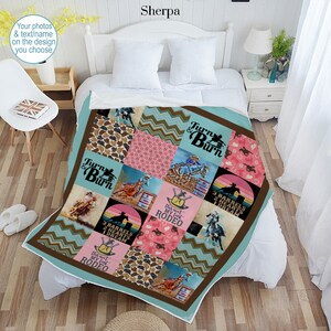 Barrel Racing Quilt Blanket, Barrel Racer Gift, Rodeo Gift, Cowgirl ...