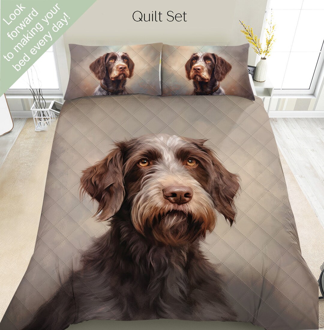 German Wirehair Pointer Bedding Set, Duvet Set, Comforter Set or Quilt ...