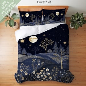 Twilight Forest Meadow Prairie Bedding Set, Duvet Set, Comforter Set or ...
