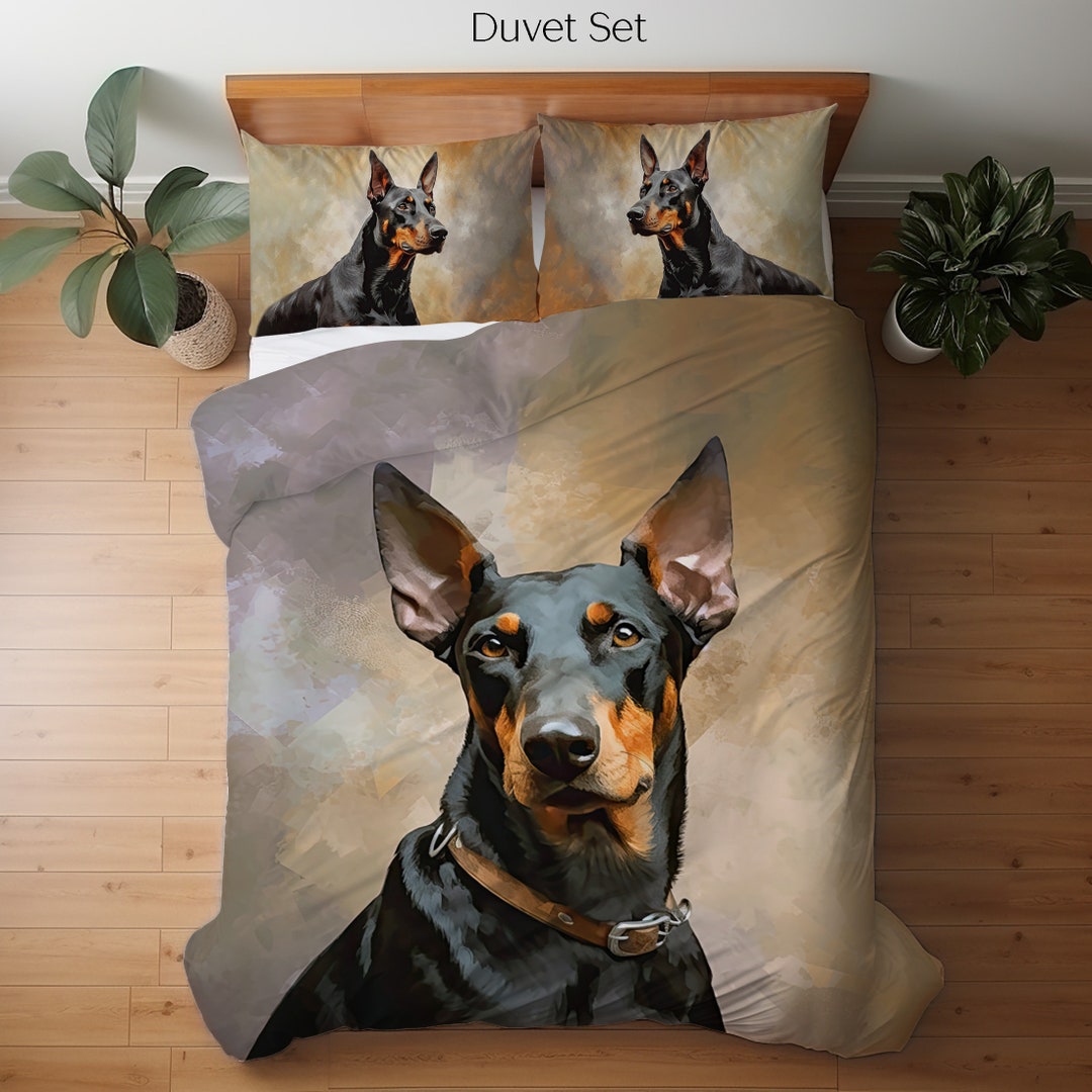 Doberman Pinscher Bedding Set Duvet Set Comforter Set or Quilt Set ...