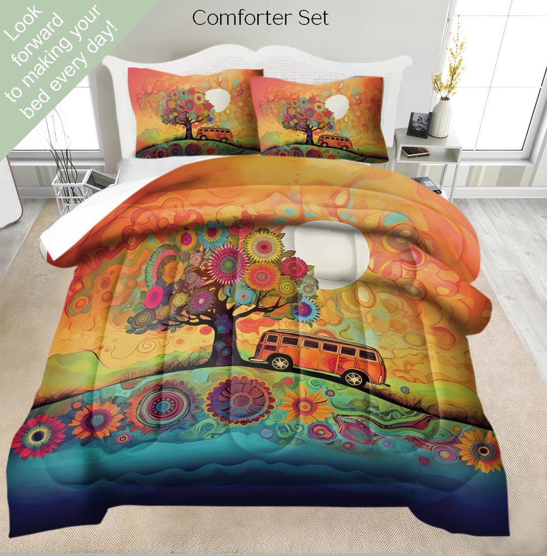 Boho Shabby Chic Hippie Bedding Set, Duvet Set, Comforter Set or Quilt ...