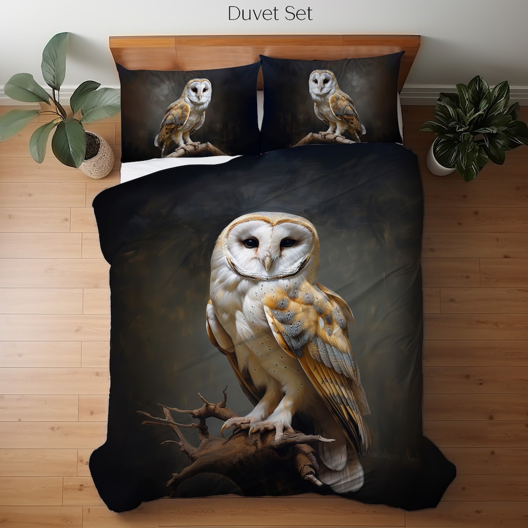 Owl Bedding Set Duvet Set Comforter Set or Quilt Set, Owl Decor, Gift ...