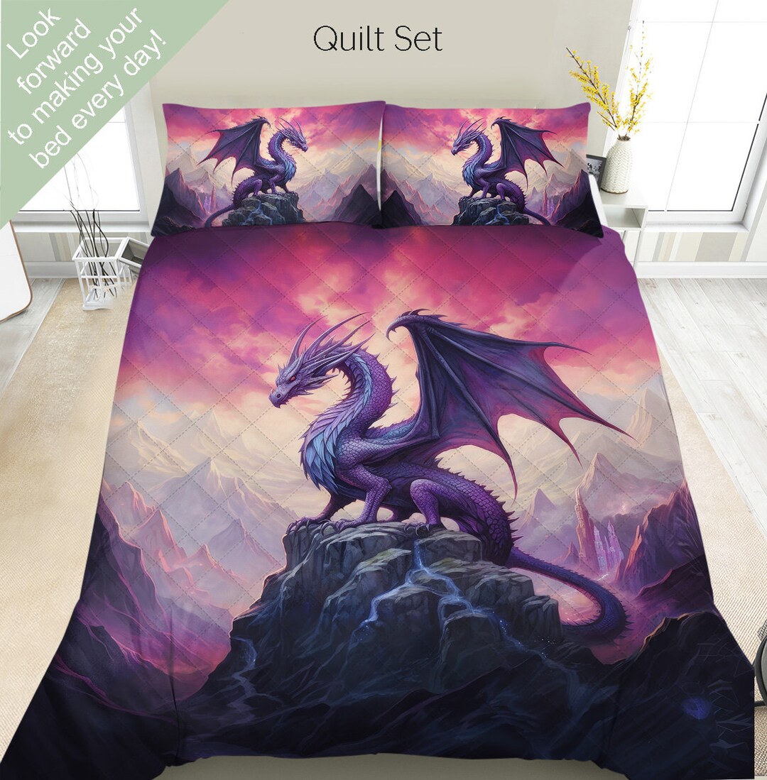 Mystical Dragon Bedding Set, Duvet Set, Comforter Set or Quilt Set ...