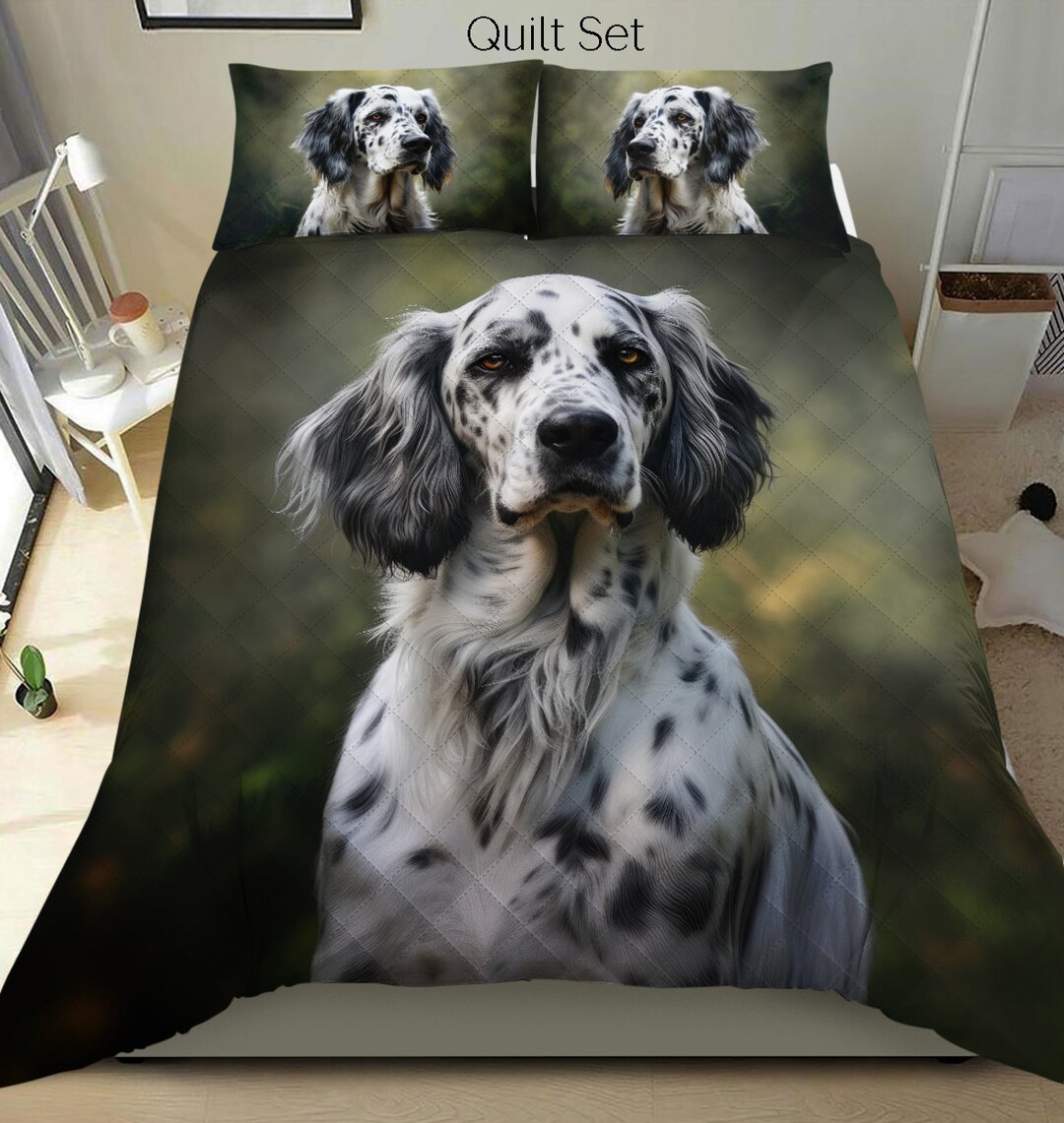 English Setter Bedding Set English Setter Quilt Set - Etsy