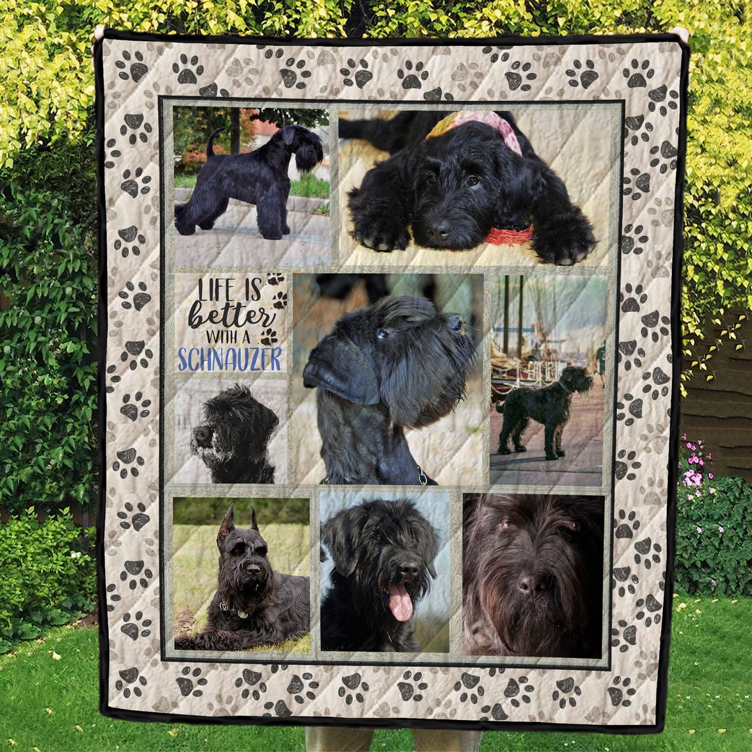 Personalized Giant Schnauzer Photo Quilt Blanket or Wall - Etsy