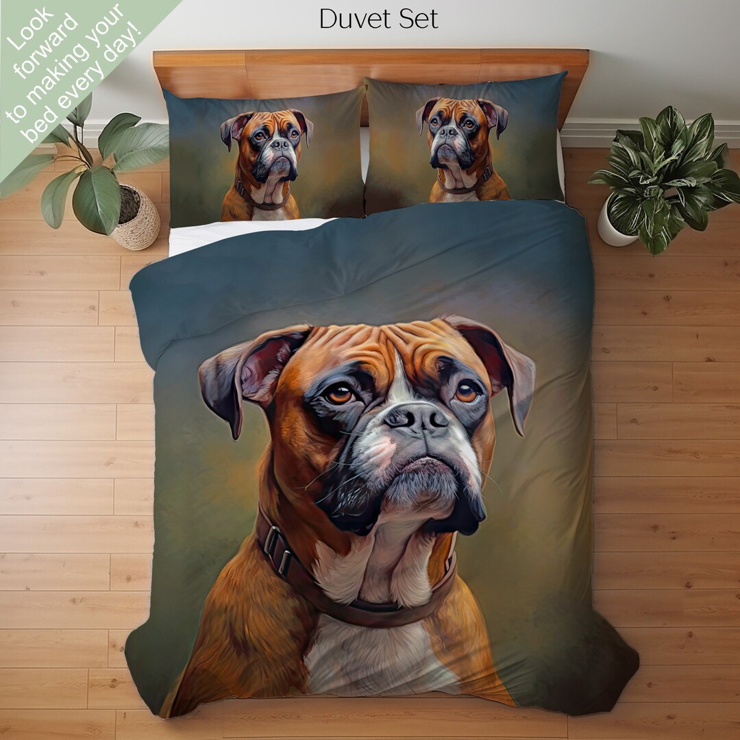 Boxer Dog Bedding Set, Duvet Set, Comforter Set or Quilt Set, Boxer ...