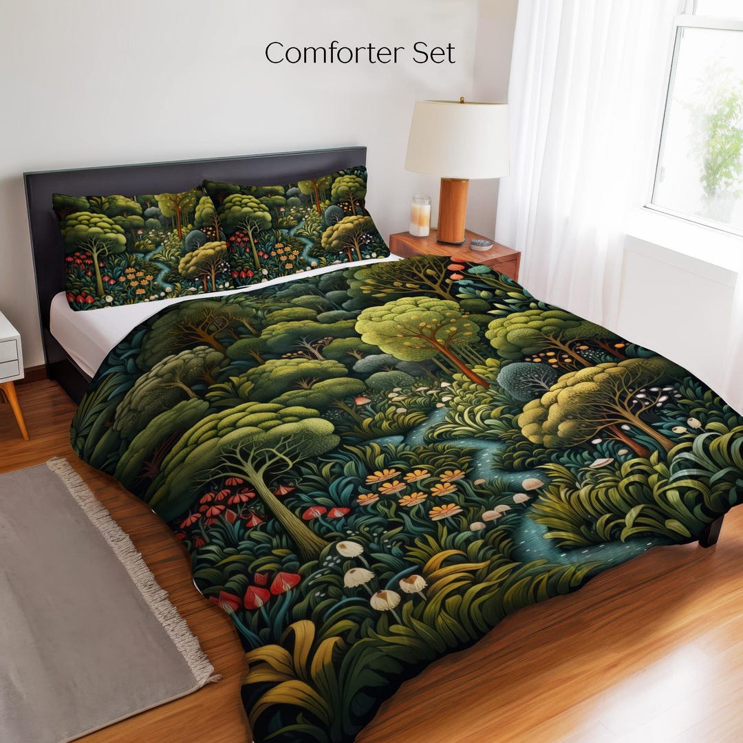 Enchanted Forest Bedding Set, Duvet Set, Comforter Set or Quilt Set ...