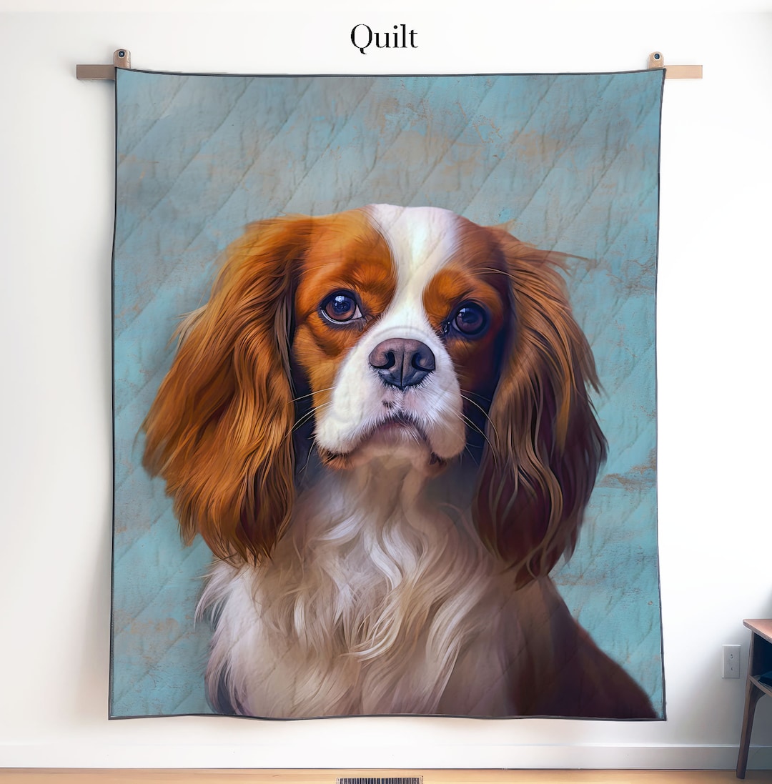 Cavalier King Charles Spaniel Quilt, Blanket or Wall Hanging, Cavalier ...
