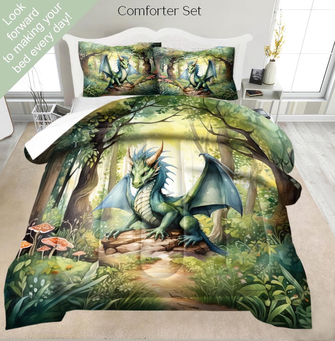 Mystical Dragon Bedding Set, Duvet Set, Comforter Set or Quilt Set ...